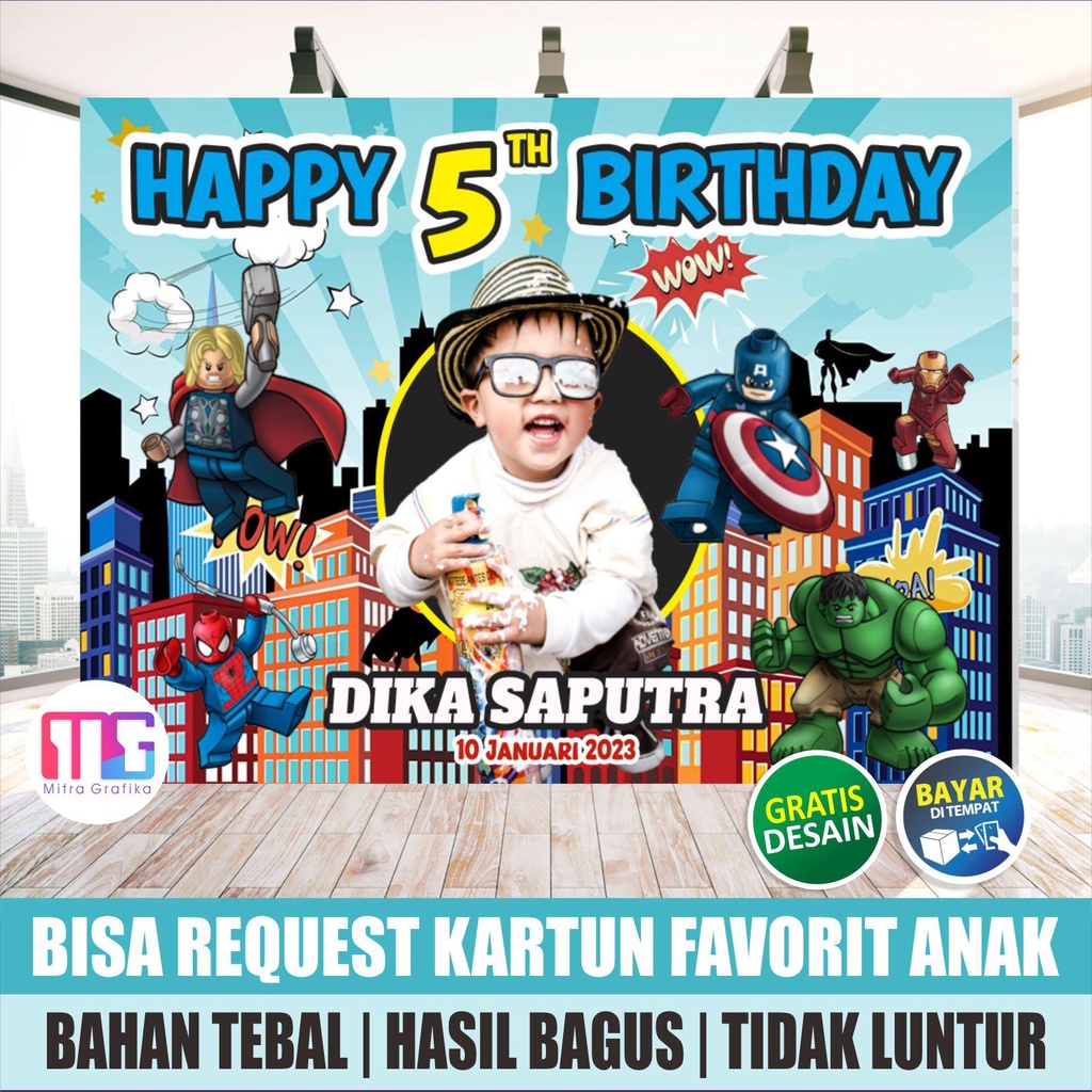 Minecraft avengers Boy's Birthday Banner | Boy's birthday banner with ...