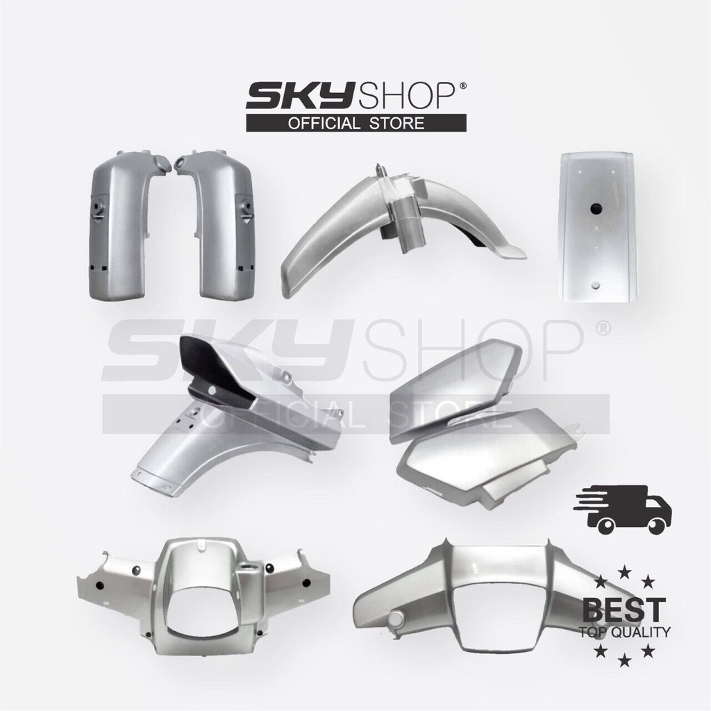 HONDA EX5 DREAM BODY COVER SET (SILVER) (SKYSHOP) ALL SET COMPLETE COVERSET EX5 HIGHPOWER HP ...