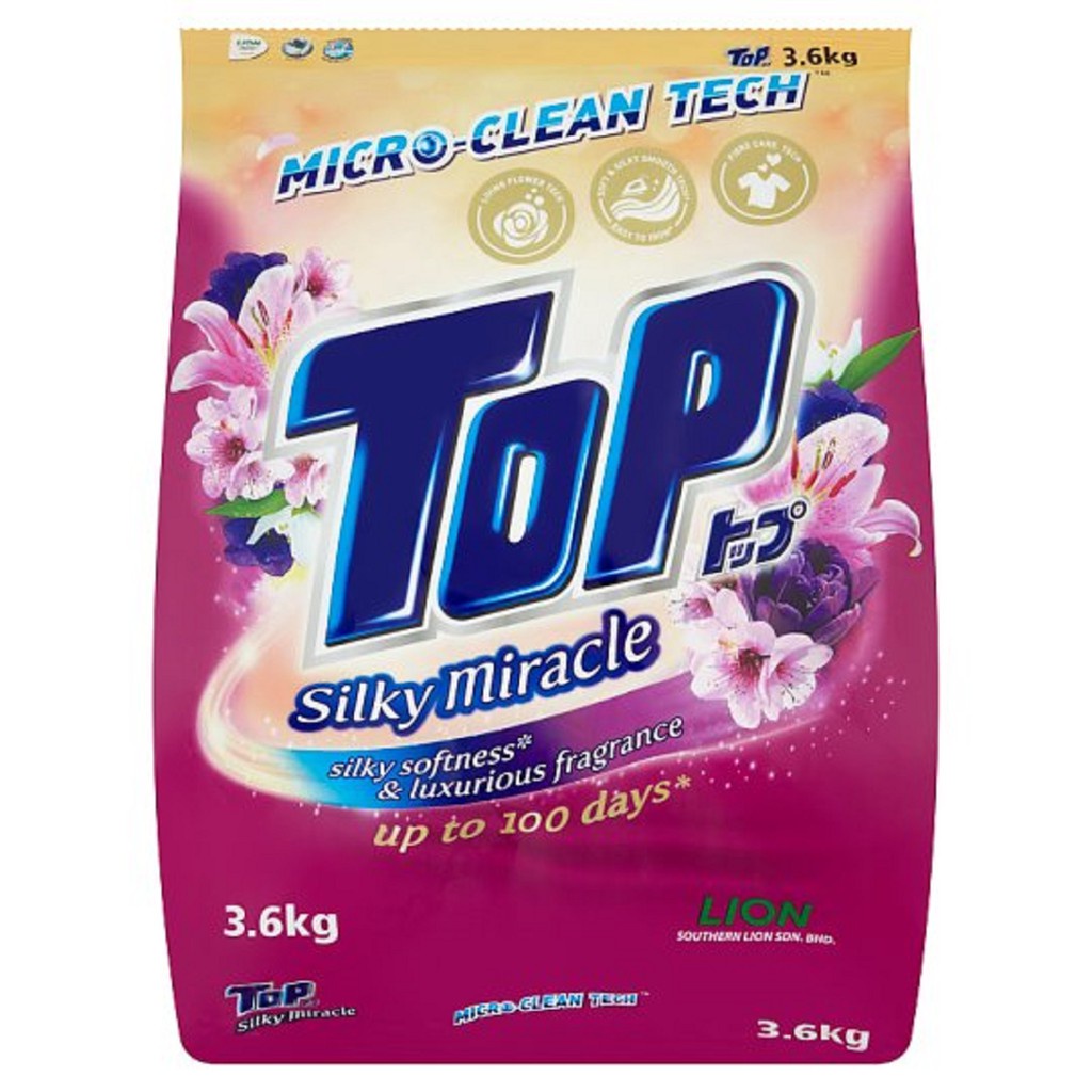 Top Detergent Powder Silky Miracle (3.6kg) | Shopee Malaysia