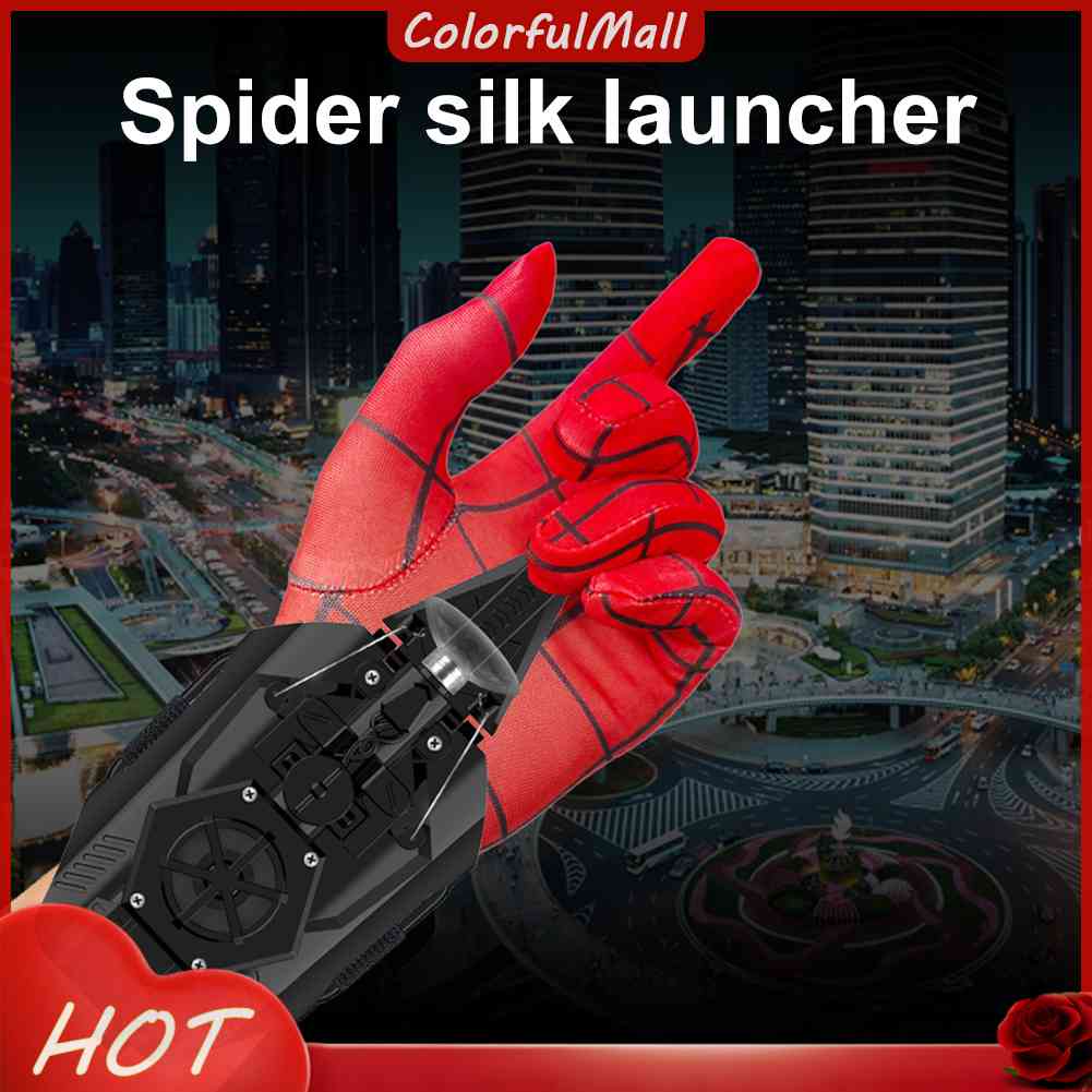 ColorfulMall Automatic Electric Reel-in Spider Web Shooters USB-Charging Spider Silk Launcher ...