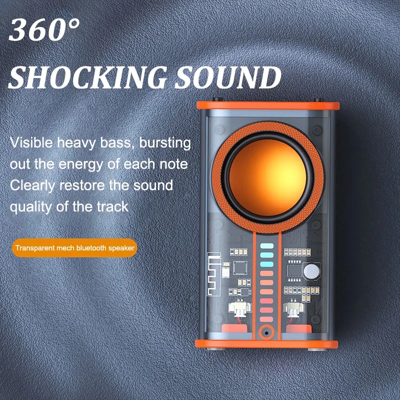 Bluetooth Speaker New Transparent Mech Audio TWS Two-Machine ...