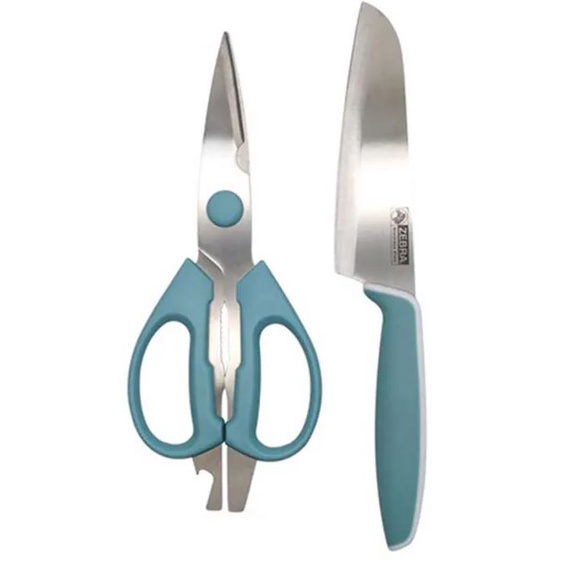 Zebra Thailand Kitchen 5 Inch Knife + 8 Inch scissors Set | Shopee Malaysia