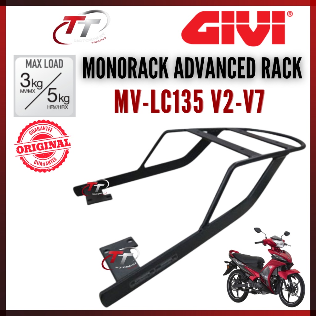 YAMAHA LC135 LC 135 V2 V3 V4 V5 V6 V7 GIVI MV MONORACK ADVANCE MONO ...