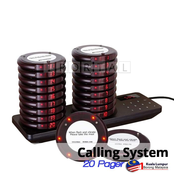 20 Wireless Pager Restaurant Buzzer Calling Queue System | Shopee Malaysia