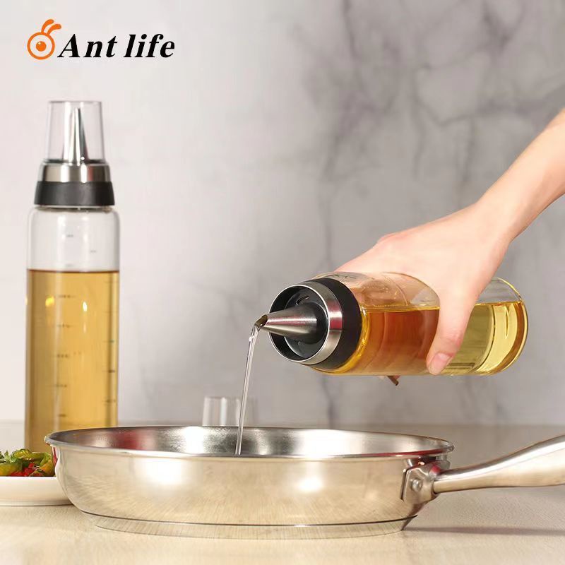 Oil Pot Oil Bottle Glass Oil Pot Leak-Proof Small Condiment Vinegar Soy ...