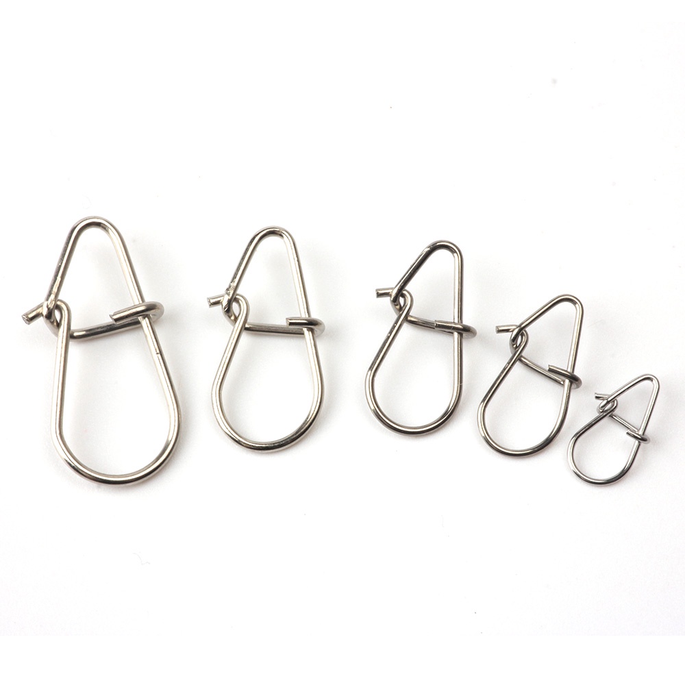 50Pcs Gourd Pin Stainless Steel Hook Swivel Solid Rings Safety Snaps ...