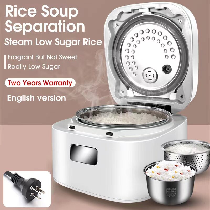 Low sugar rice cooker with 0 coating 304 stainless steel inner pot for ...