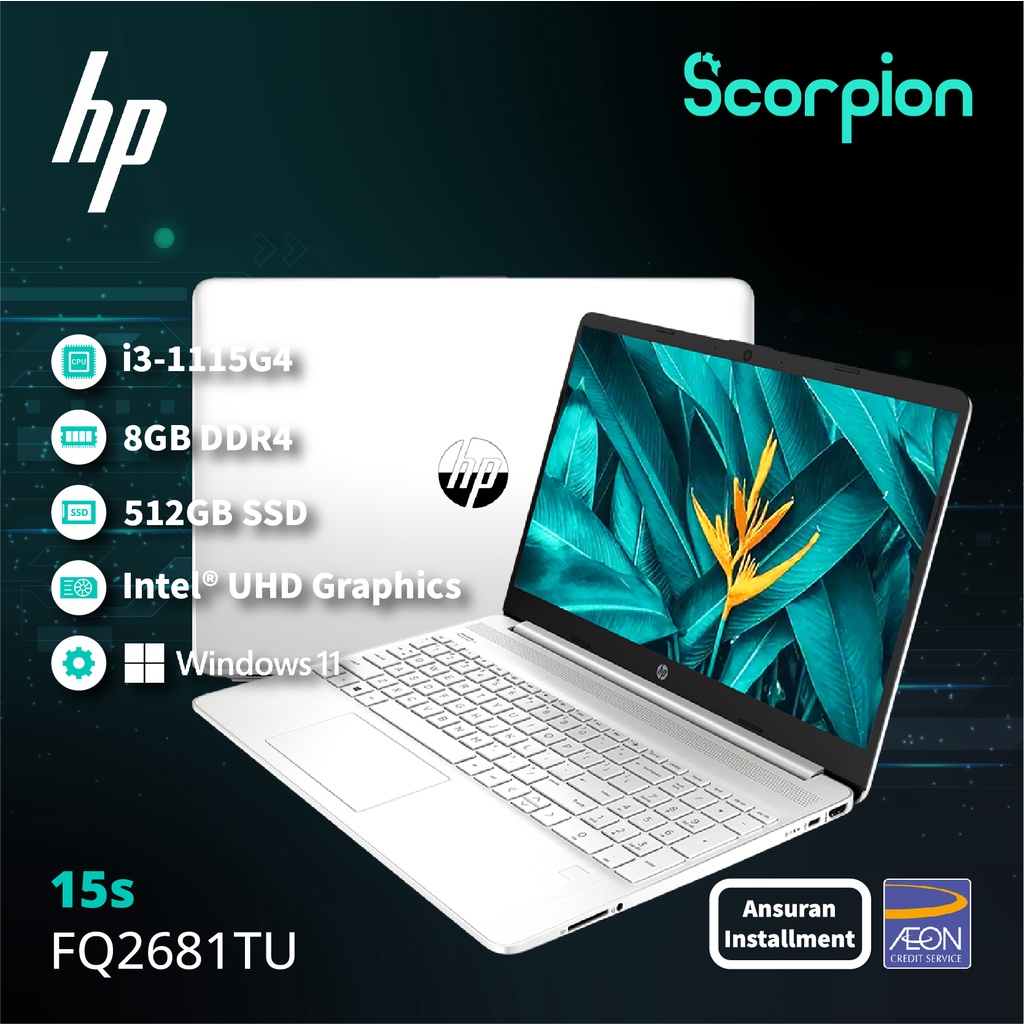 HP 15s-FQ2681TU Laptop/ Notebook（Aeon Credit Services-36 Monthly ...