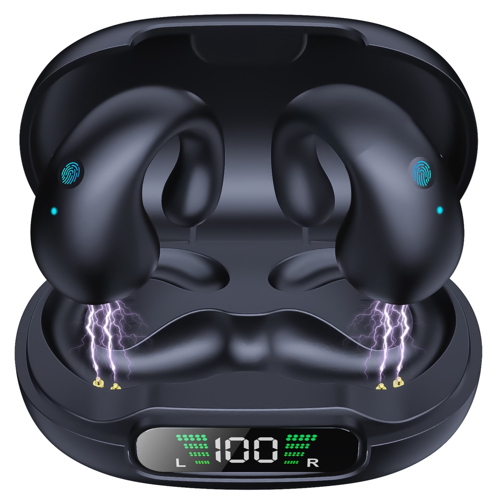 TZUZL Q92 Bone Conduction Concept TWS Wireless Headphones Bluetooth 5.3 ...