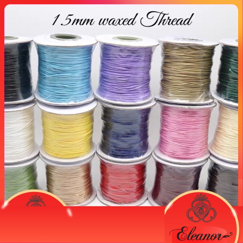 1.5MM Waxed Thread Wax Cotton Cord String Strap Necklace Rope Bead For ...