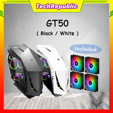 Invasion GT50 m-ATX Casing with 4 RGB Fan (Grey / White ) | Shopee Malaysia