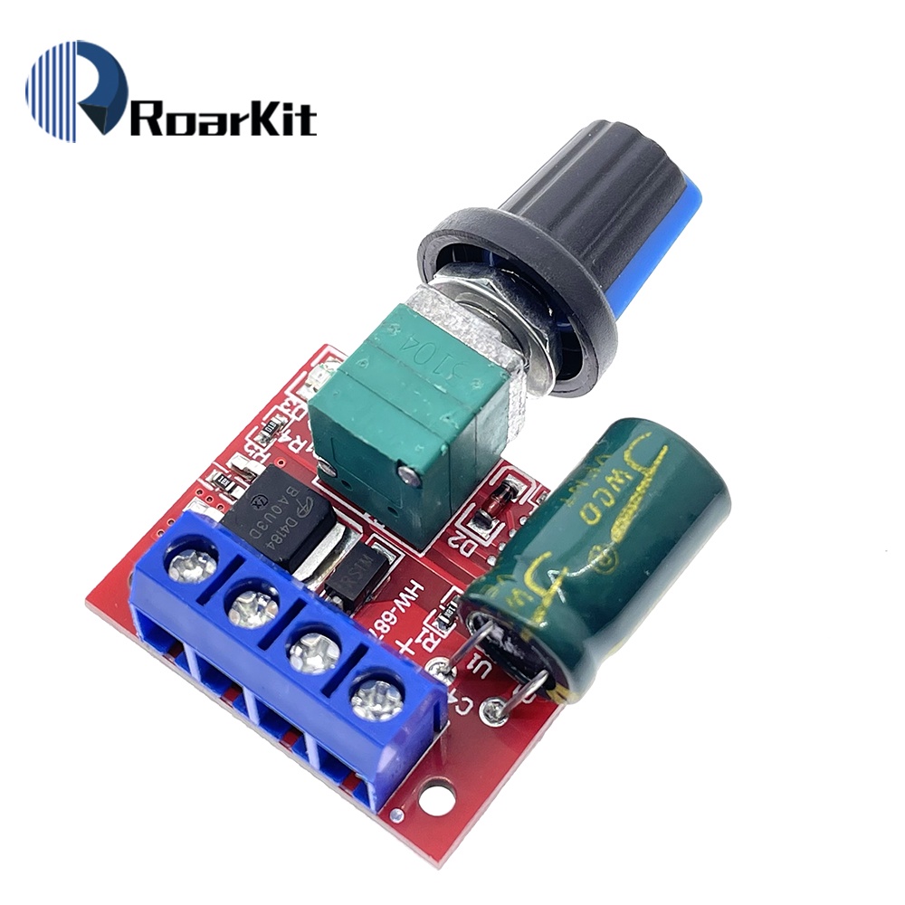 Mini 5A 90W PWM 12V DC Motor Speed Controller Module DC-DC 4.5V-35V Adjustable Speed Regulator ...