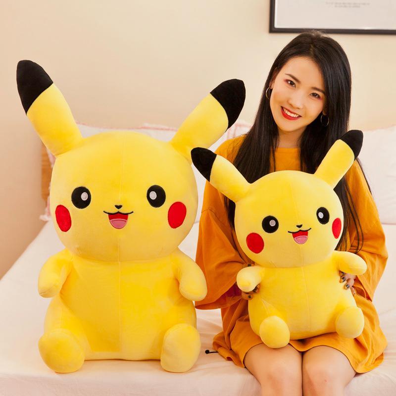 Pokémon Pikachu Plush Toy Happy Pikachu Doll Down Cotton Soft Pillow ...