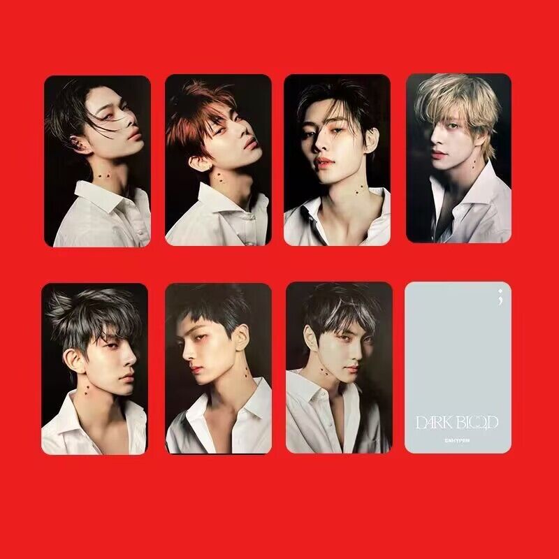 7pcs/set EN-HYPEN Mini 4th Album DARK BLOOD Photocards Lomo Cards ...