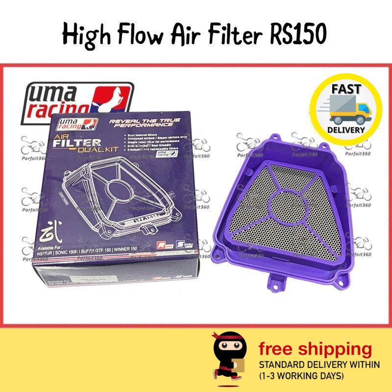 RS150 V1 V2 Racing Air Filter / High Flow & Performance Air Cleaner ...
