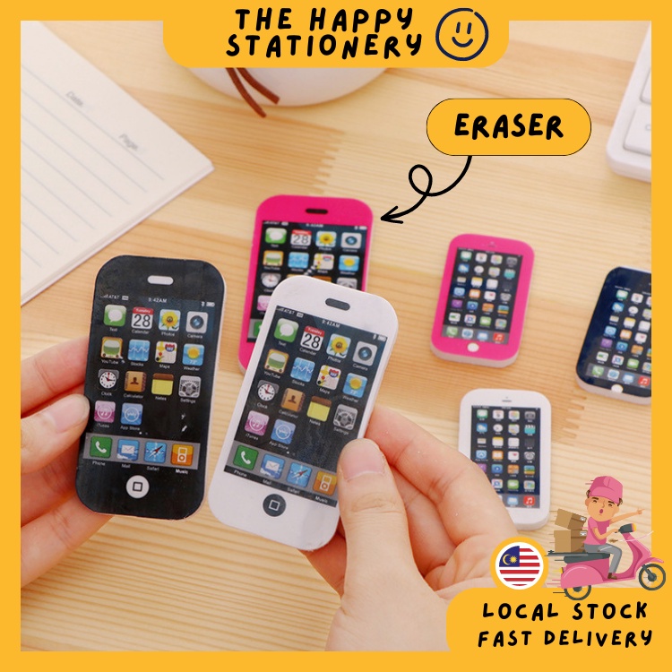 [Ready Stock]1Pcs Creative iPhone Eraser School Stationery Student ...