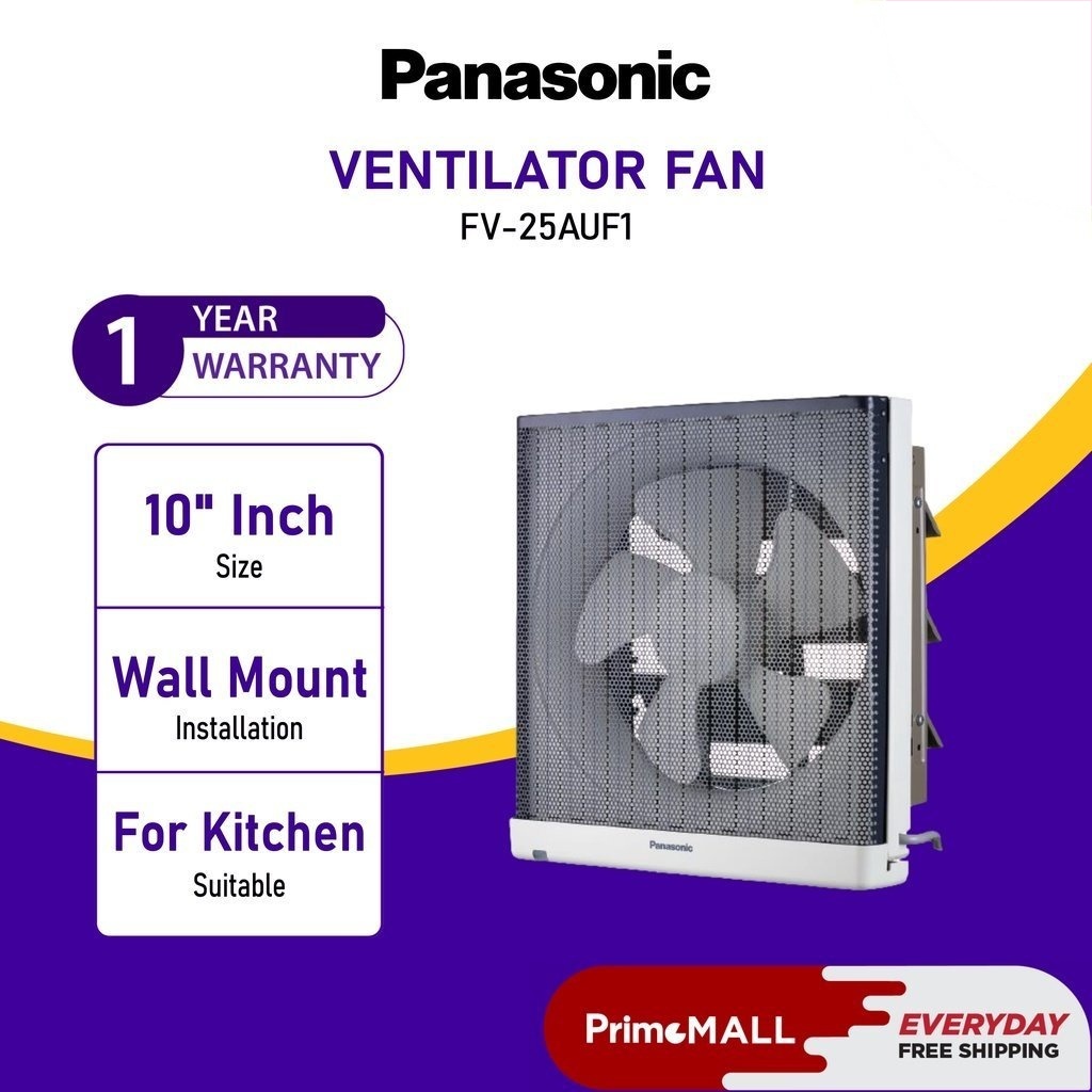 PANASONIC WALL MOUNT VENTILATING FAN FV-25AUF1 10 INCH Ekzos Fan ...