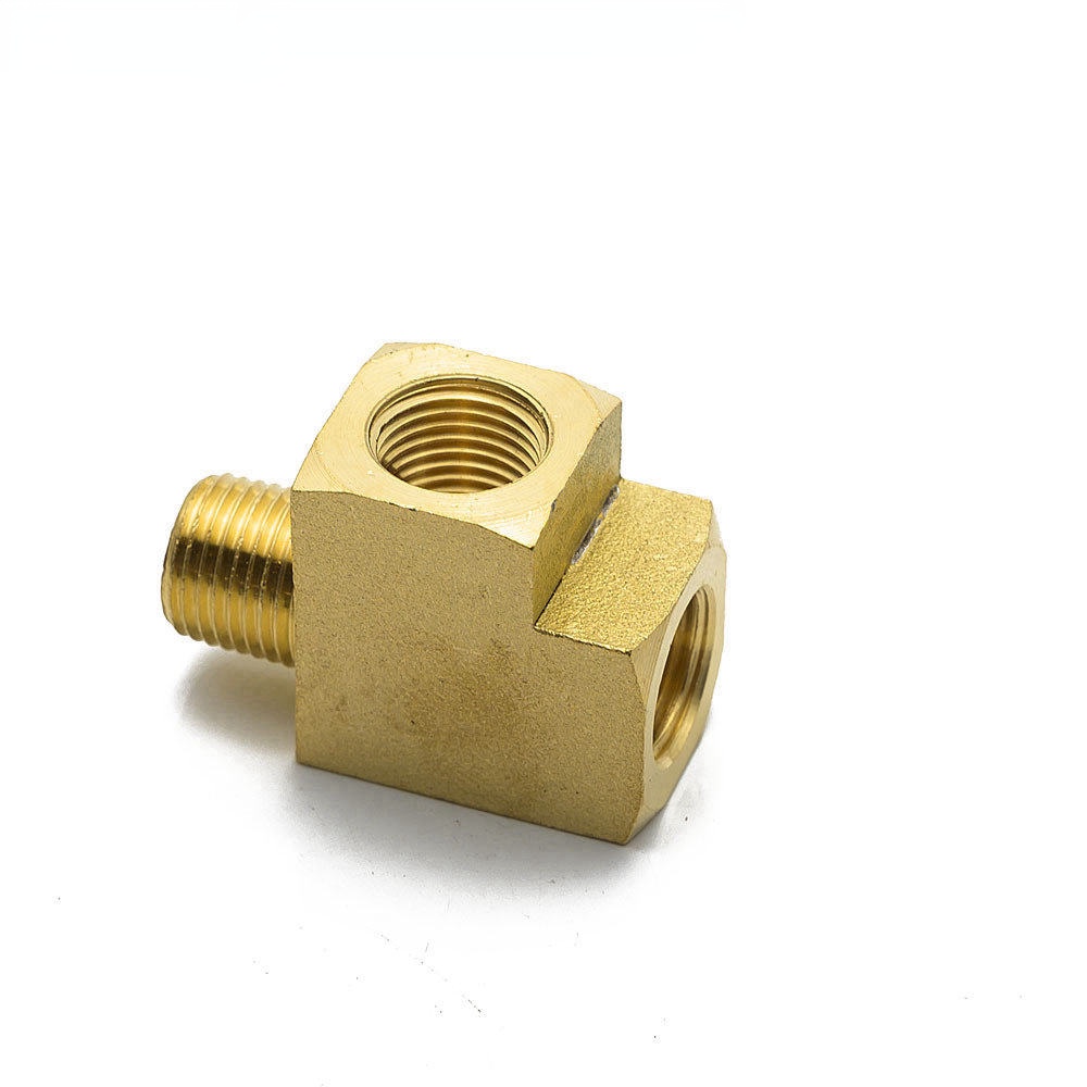 Brass Pipe Fitting Barstock Street Tee T 3 Way NPT 1/8"F x 1/8" F x 1/8 ...