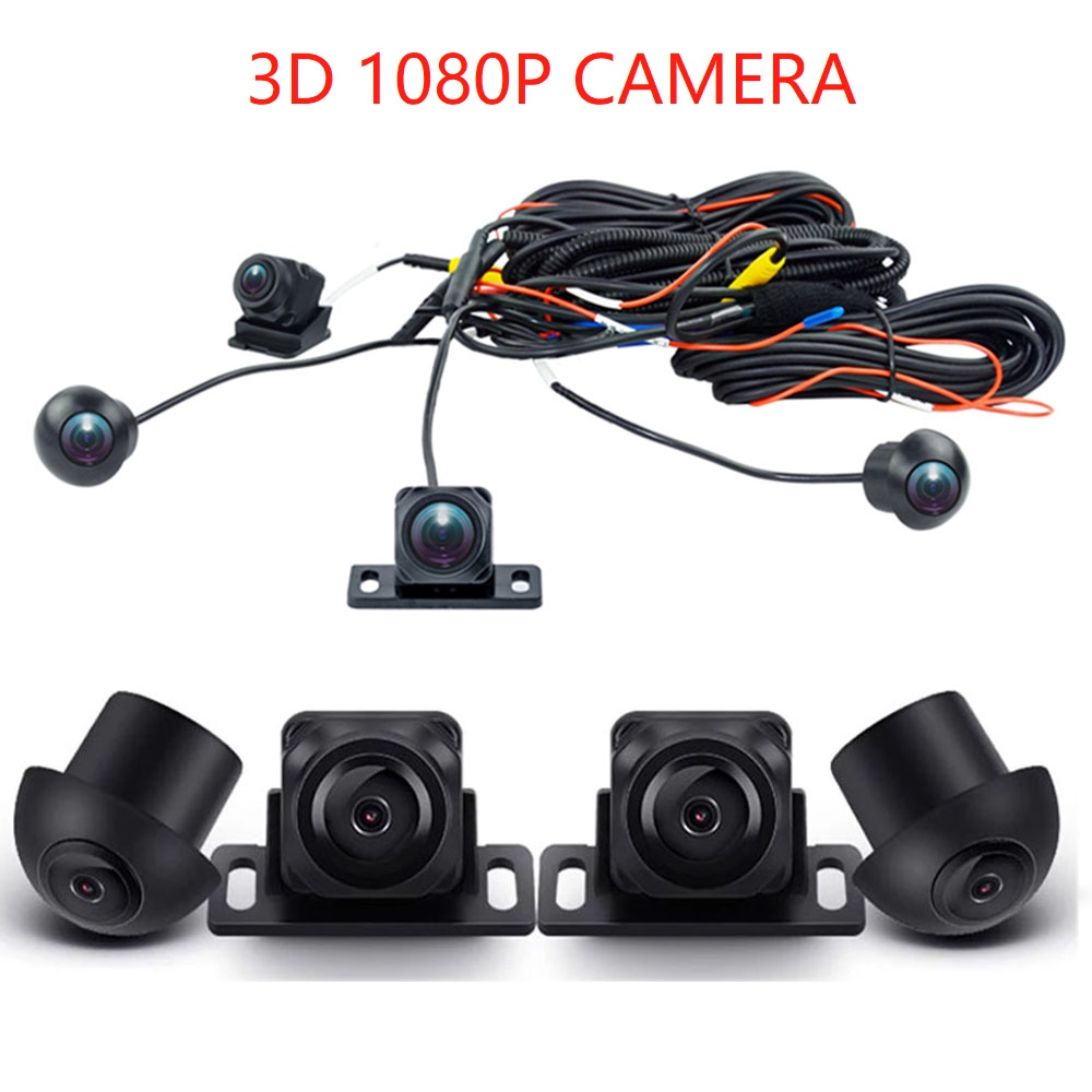 3D AHD 1080P /720P 25fps 360 Camera Car Bird View System 4 Cameras for ...