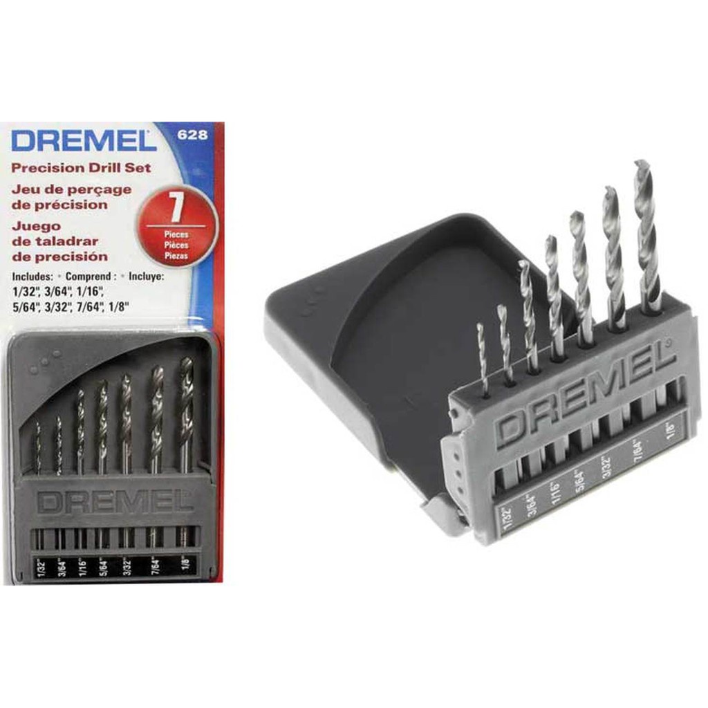 DREMEL PRECISION DRILL BIT SET (628 - 7 pieces) | Shopee Malaysia