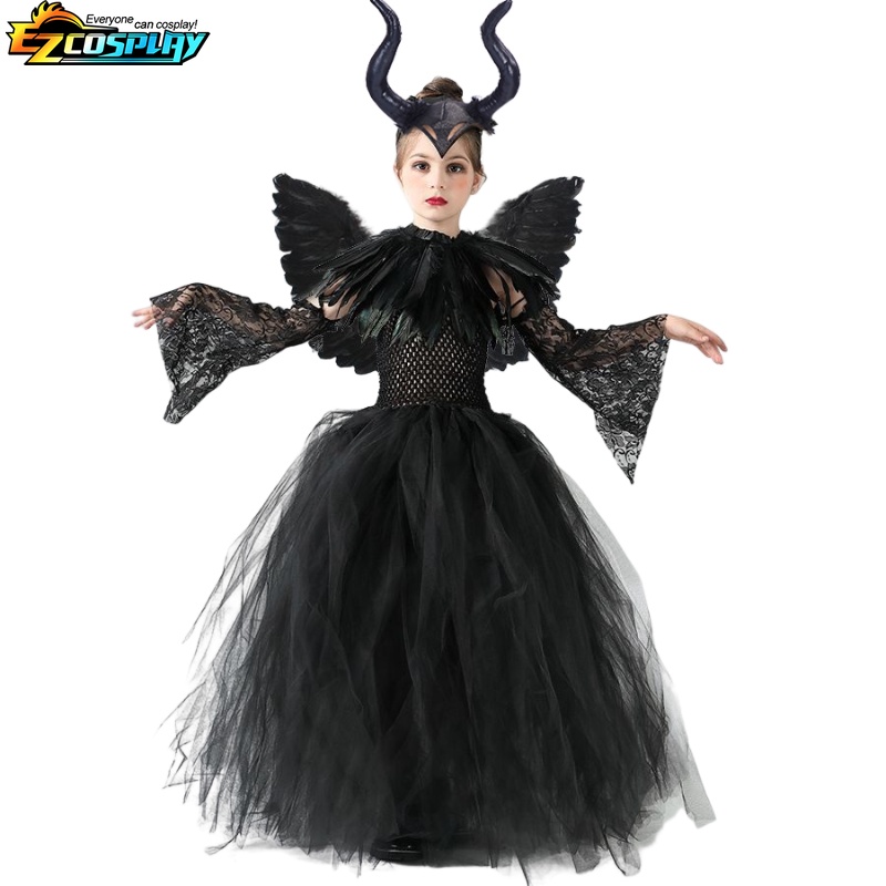 2023 Halloween Maleficent Tutu Dress Mistress of Evil Cosplay Costume ...