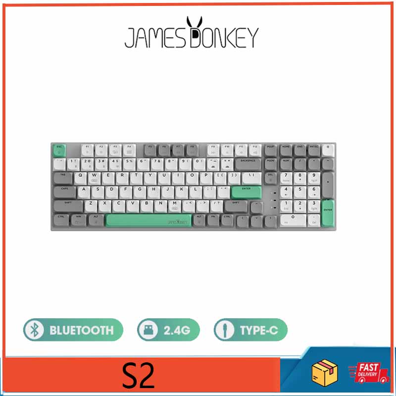 James donkey S2 Mechanical keyboard Three connections Wireless ...