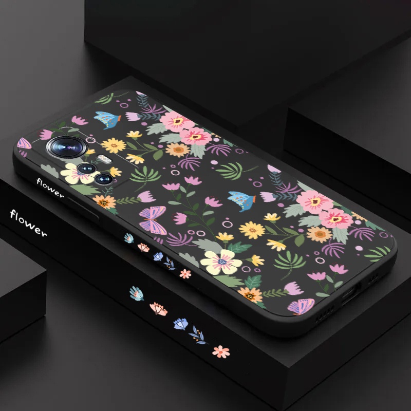 Cute Flowers Butterfly Leaves Phone Casing For Xiaomi Redmi Note 12 Pro ...