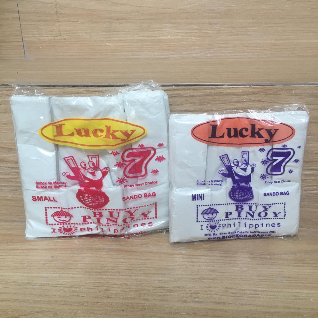 Plastic Sando Bag Oxo-Biodegradable Lucky 7 Mini Small/Tiny White (60 ...