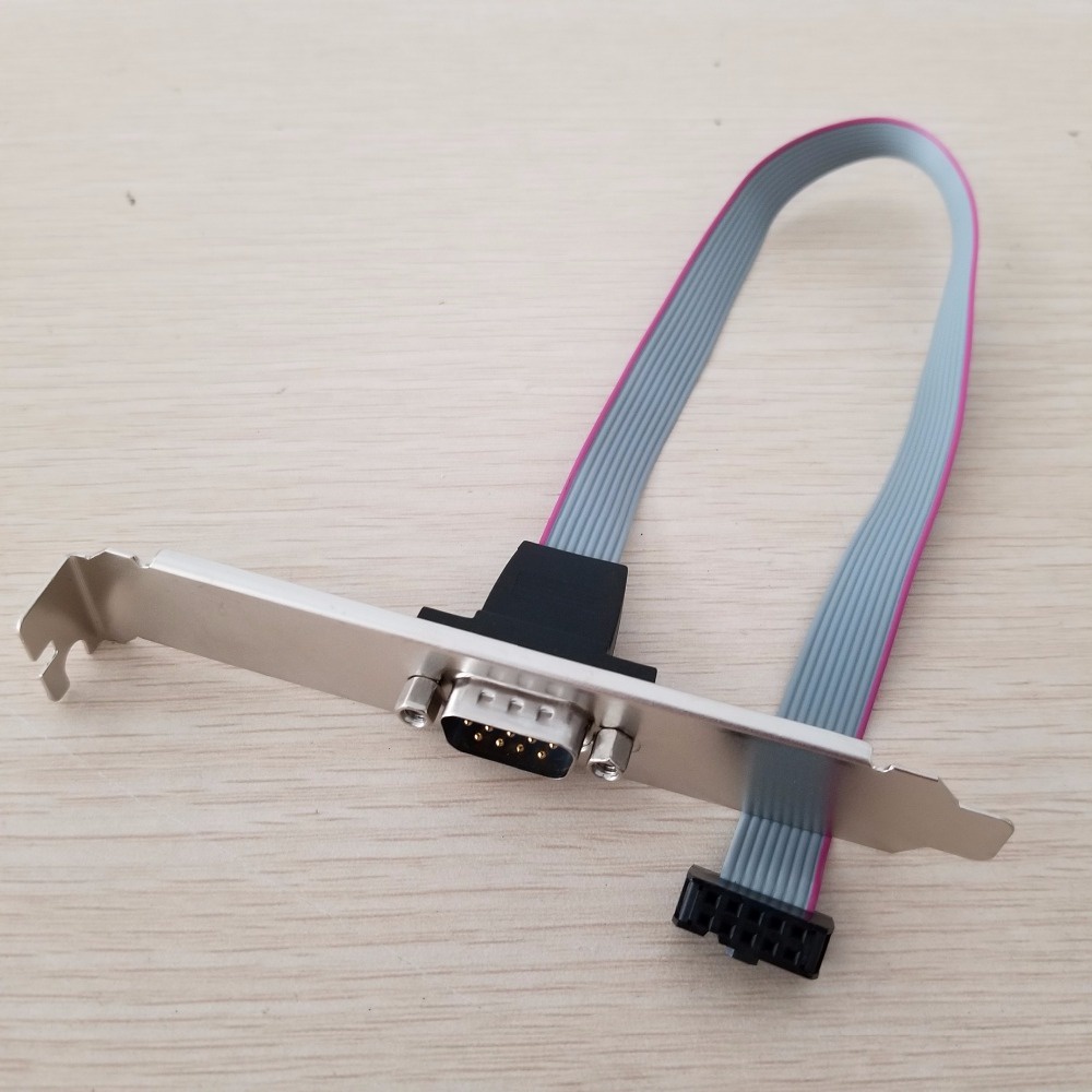 Motherboard 10Pin Female to DB9 RS232 9Pin Male Serial Port Full-Height ...
