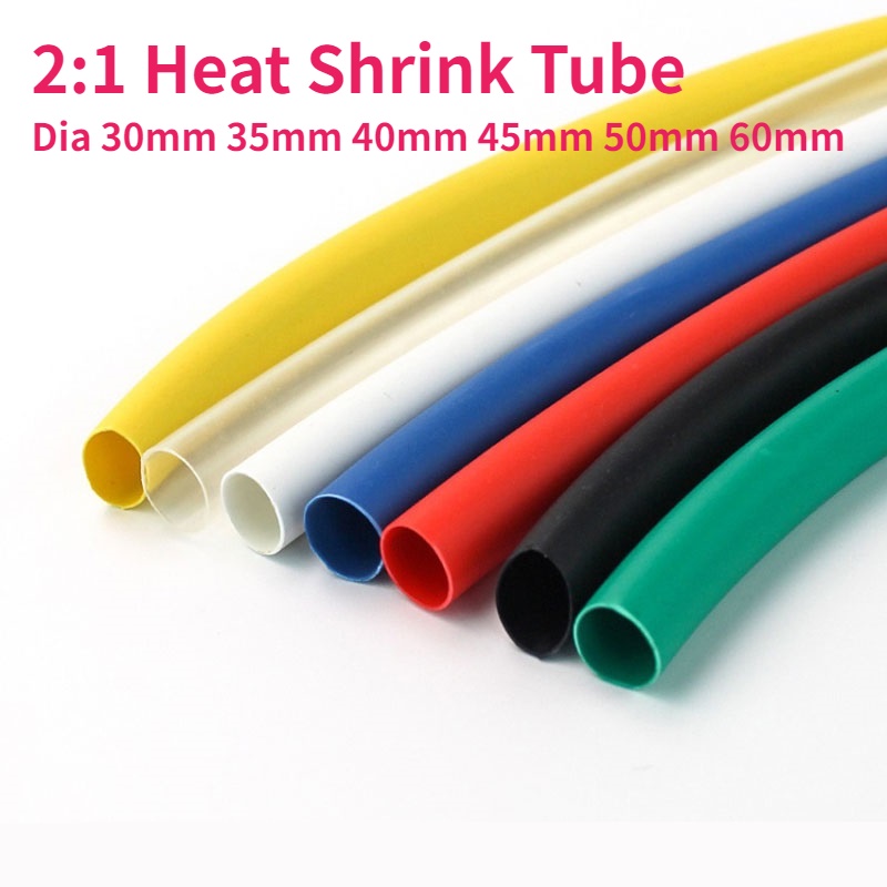 Heat Shrink Tube Dia 30mm 35mm 40mm 45mm 50mm 60mm 2:1 Ratio Insulated ...