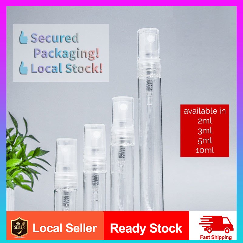 1ml 2ml 3ml 5ml 10ml Perfume Glass Bottle Travel Spray Mist Bottle ...