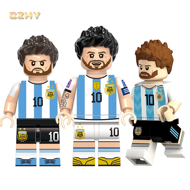 3-stars Argentine Football Star Lionel Messi Maradona Mini Building ...