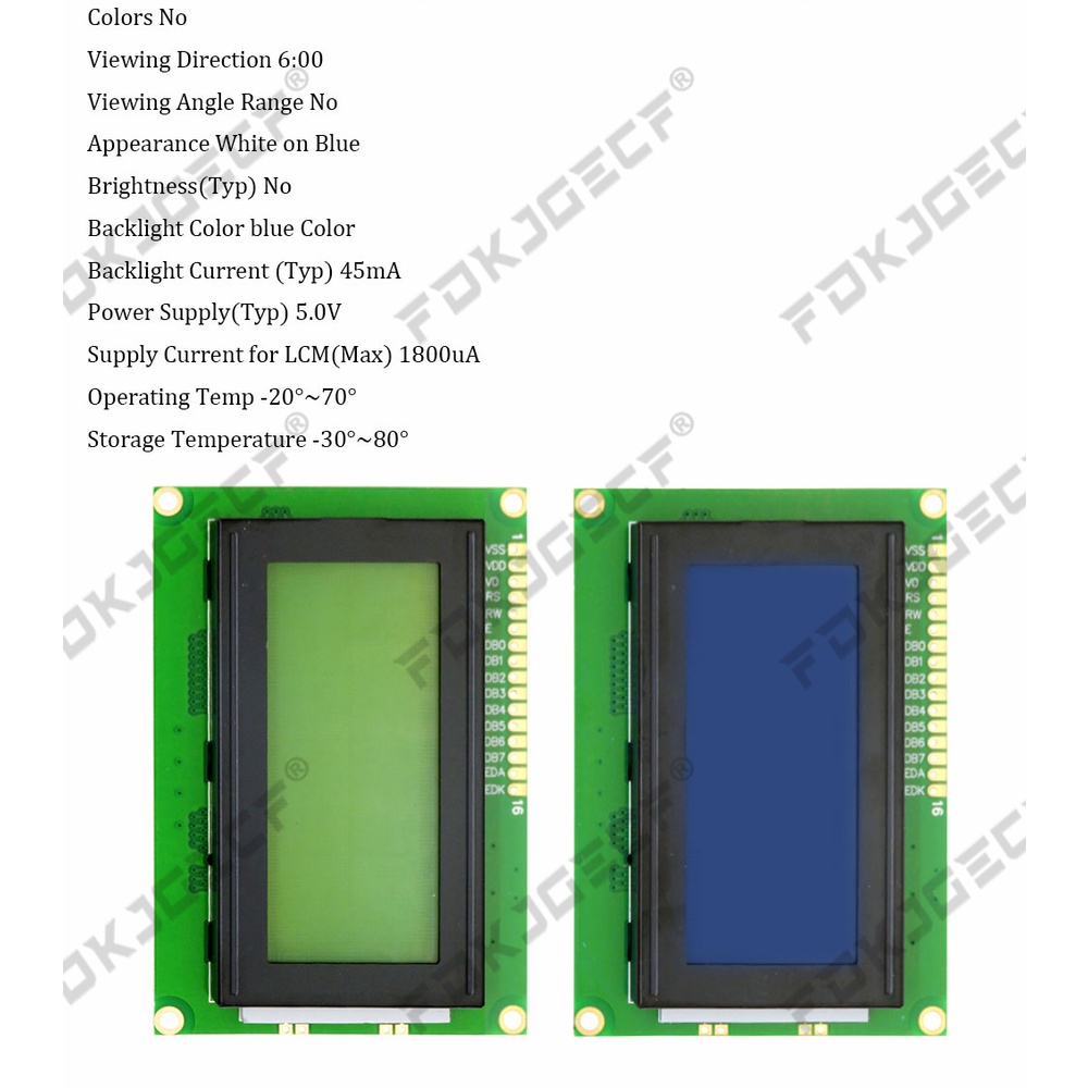1604 16X4 16*4 Character LCD Module Display Screen LCM Yellow / Blue ...