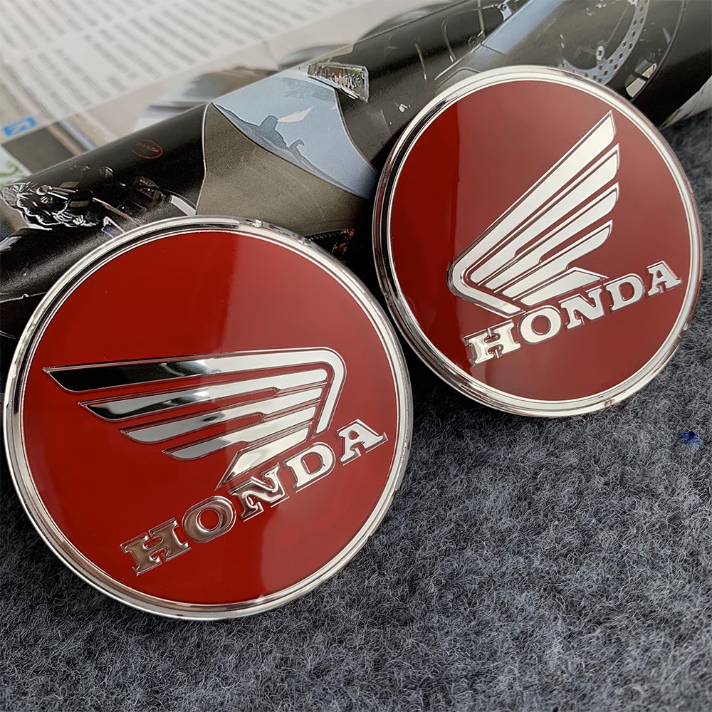 1 Pair Red Honda Logo Diameter 62mm 3D CBR Wing Labeling Emblems ...