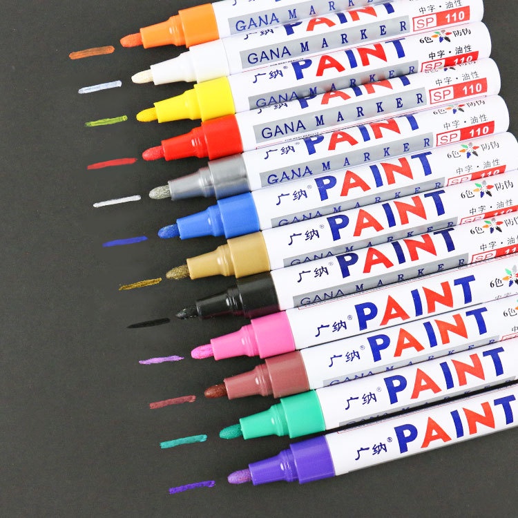 Pen to paint letters written on all hard materials that do not fade due ...