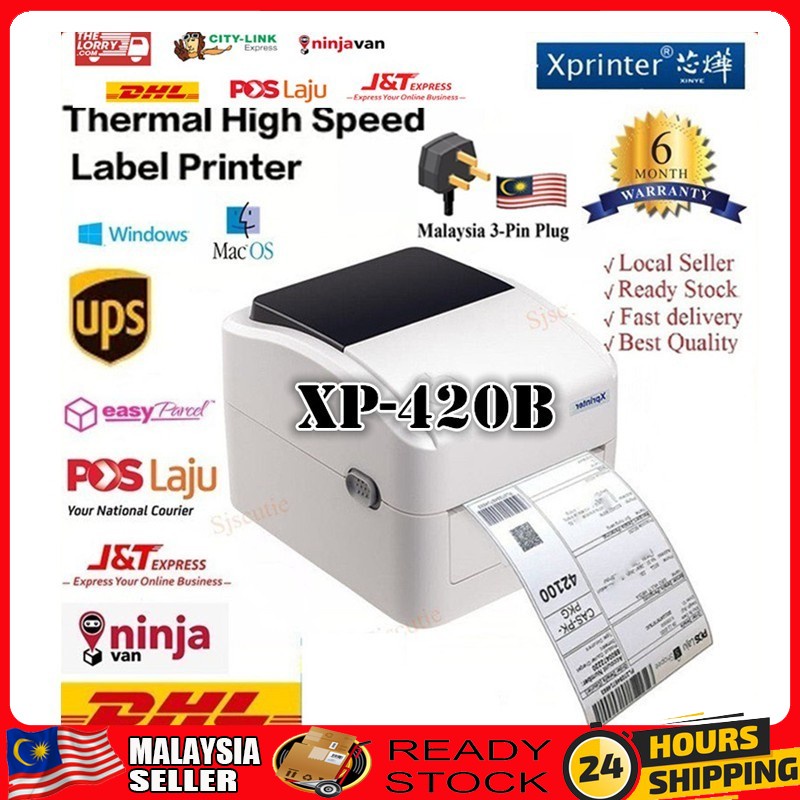 🔥3 x FREE GIFTS🔥Xprinter XP-460B/XP-420B Bluetooth Phone Thermal ...