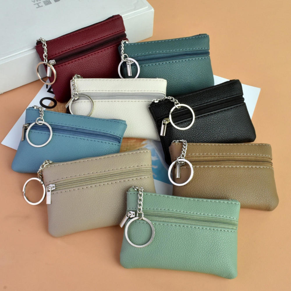 Multi Functional Mini Wallet With Dual Zippers, Small Wallet, Credit ...