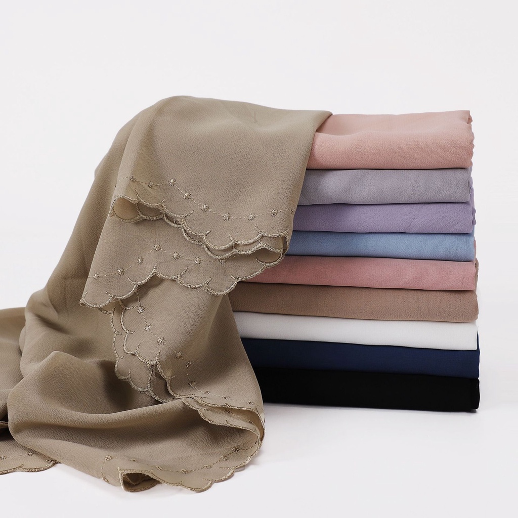 SHAWL SULAM VOILE CHIFFON HALF SULAM | Shopee Malaysia
