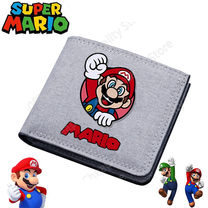 Super Mario kids Wallet Super Mario Printed Bifold Wallet Boy Canvas ...
