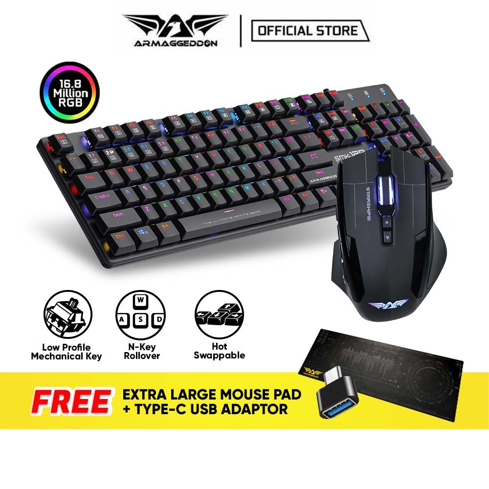 Armaggeddon SMK-12R RGB Kestrel Outemu Switch RGB Effect Mechanical ...