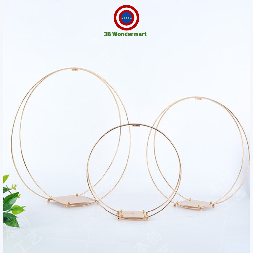 Ring Bulat Besi Wedding Round Iron Wrought Gold Panel Balloon Hanging ...
