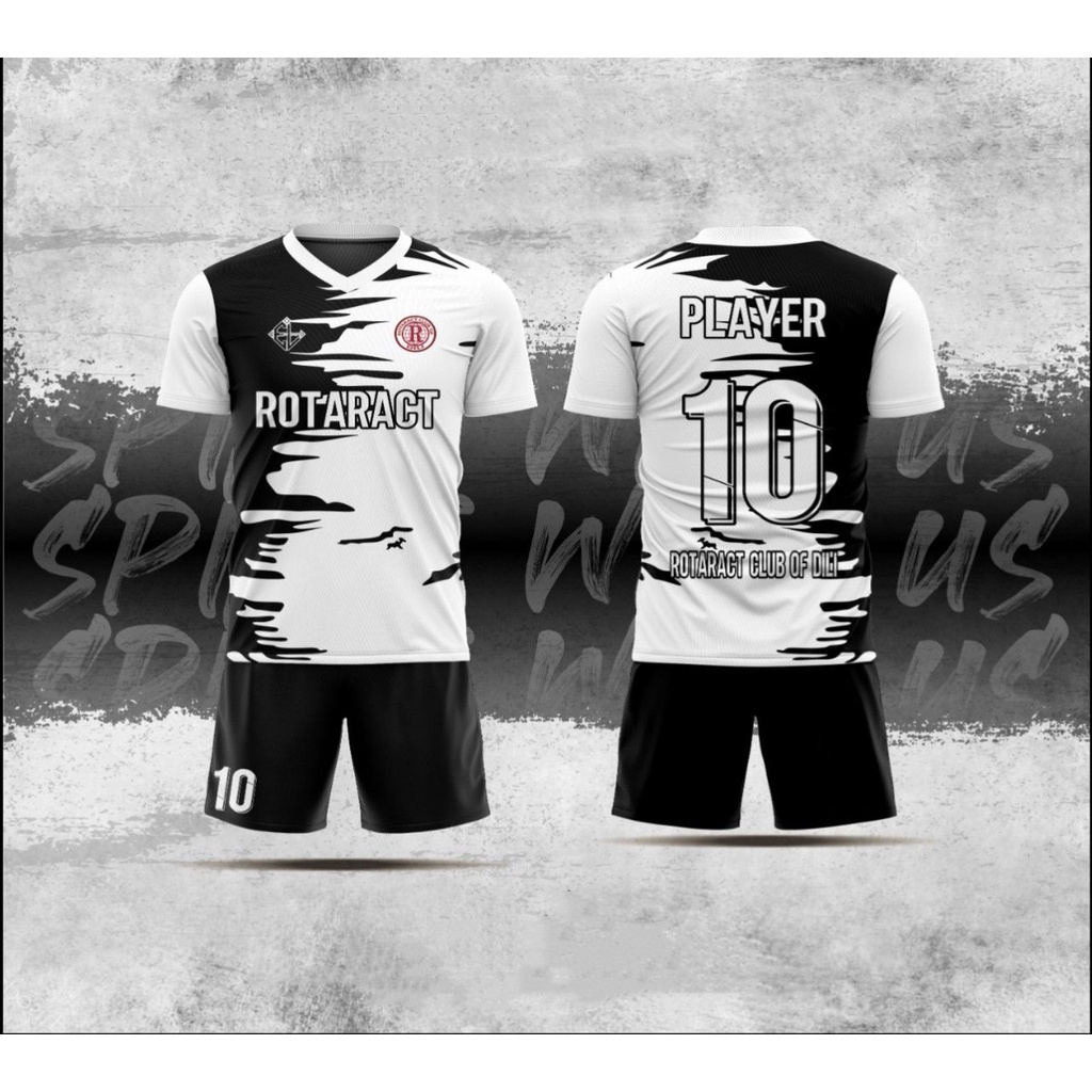 Jersey Bola Black 1 Set Soccer Jersey Custom Name and Number Lelaki ...