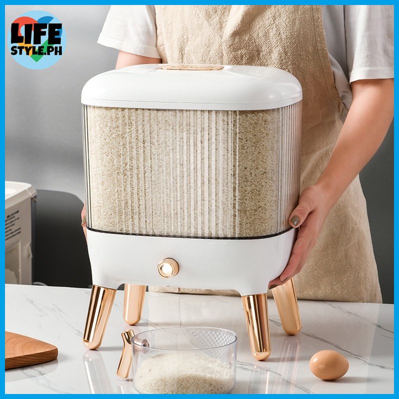 LS 10KG Rice Storage Box InsectProof MoistureProof Sealed Rice ...