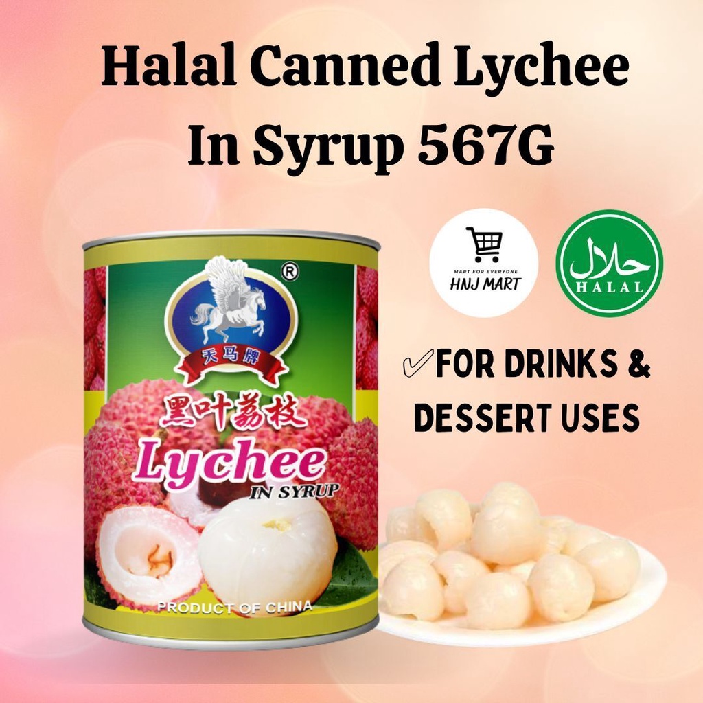 HALAL CANNED LYCHEE IN SYRUP 567G LAICI DALAM TIN DALAM SIRAP BUAH ...
