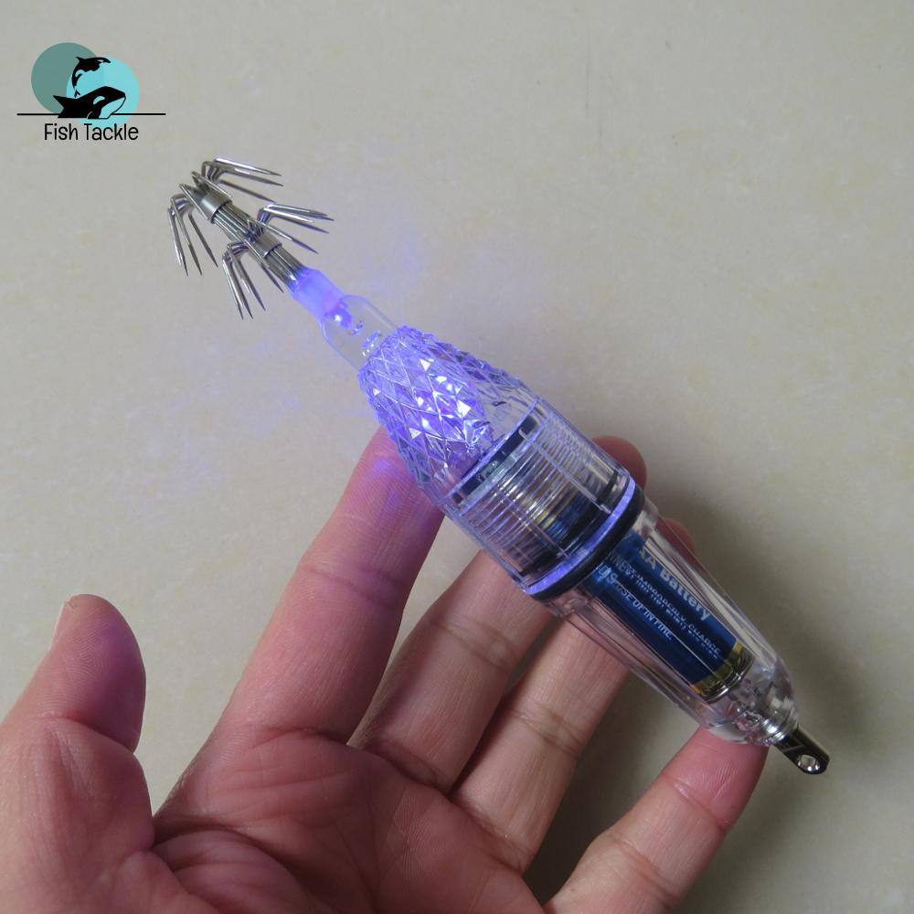12cm/17cm Waterproof Squid Fish Lure Fishing Lights Deep Drop ...