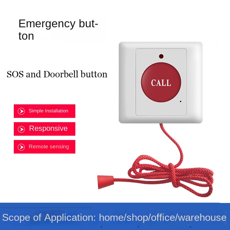 Emergency pull rope button for elderly care homes SOS call switch help ...