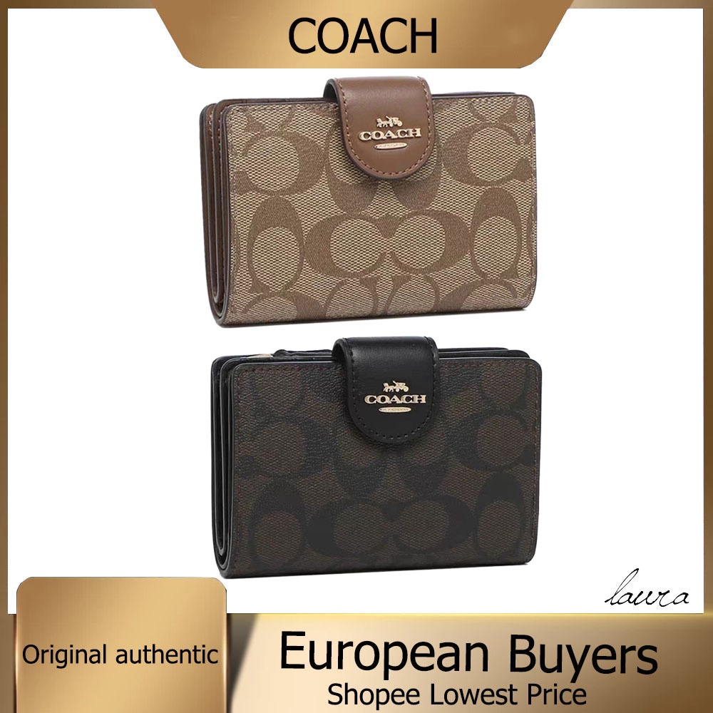 Original authentic/COACH/wallet/leather wallet/Coin Purse | Shopee Malaysia