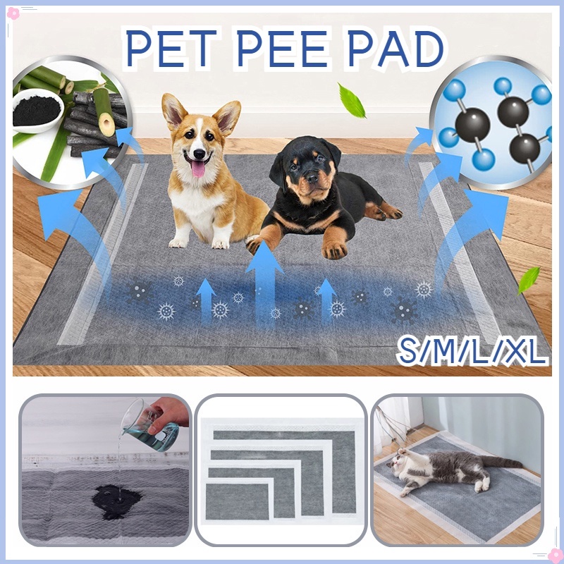 READY STOCK Pet Pee Pad Cat Dog Wee Pad Charcoal Urine Pad Disposable ...