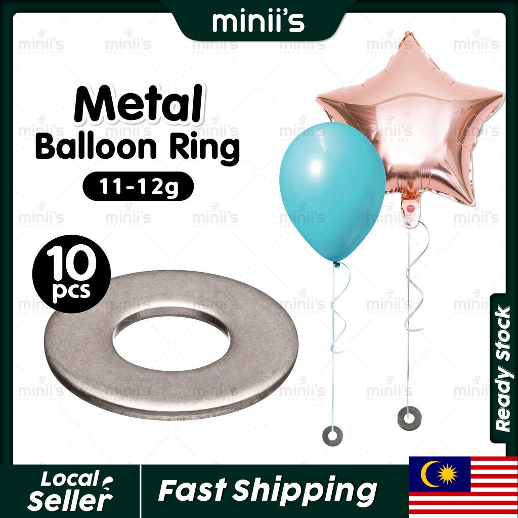 Minii's Party 10 pcs Round Metal Helium Balloons Ring Weights for ...