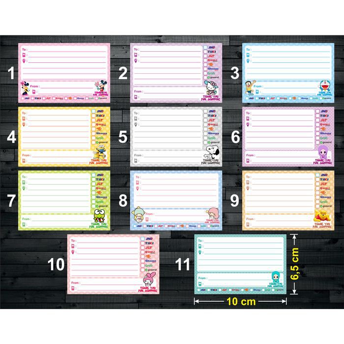 Sticker Label Shipping Address Label Sticker color HVS Online Shop ...